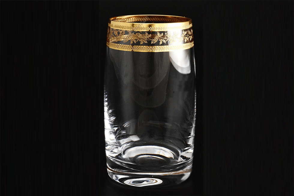 Стаканы :: Стаканыс золотом :: Набор стаканов высокий Идеал Богемия 250 ...